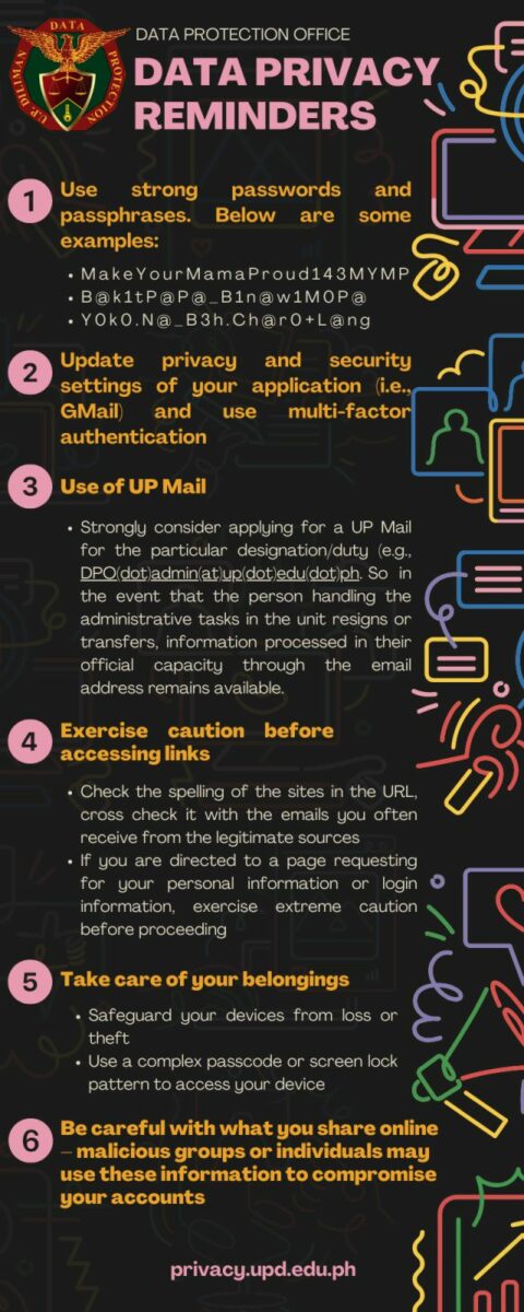 Infographics | UP Diliman Data Privacy Portal